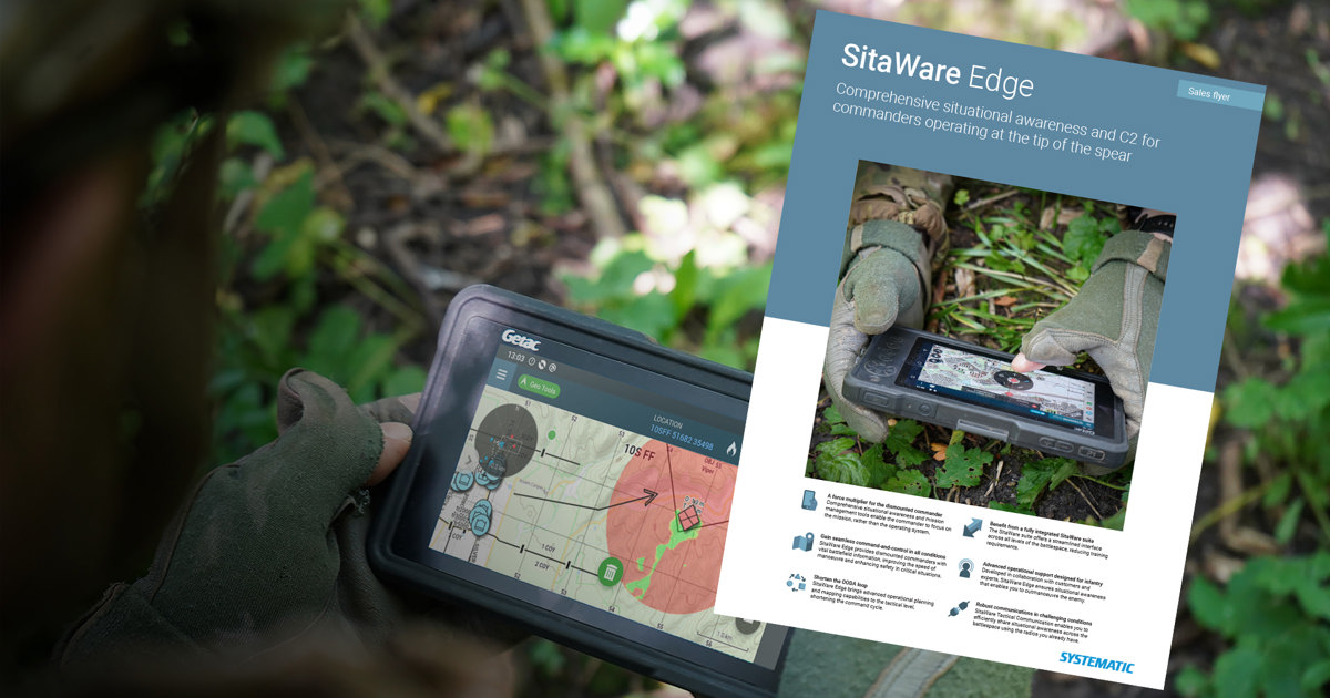 SitaWare Edge Flyer – Advanced Tactical Communication