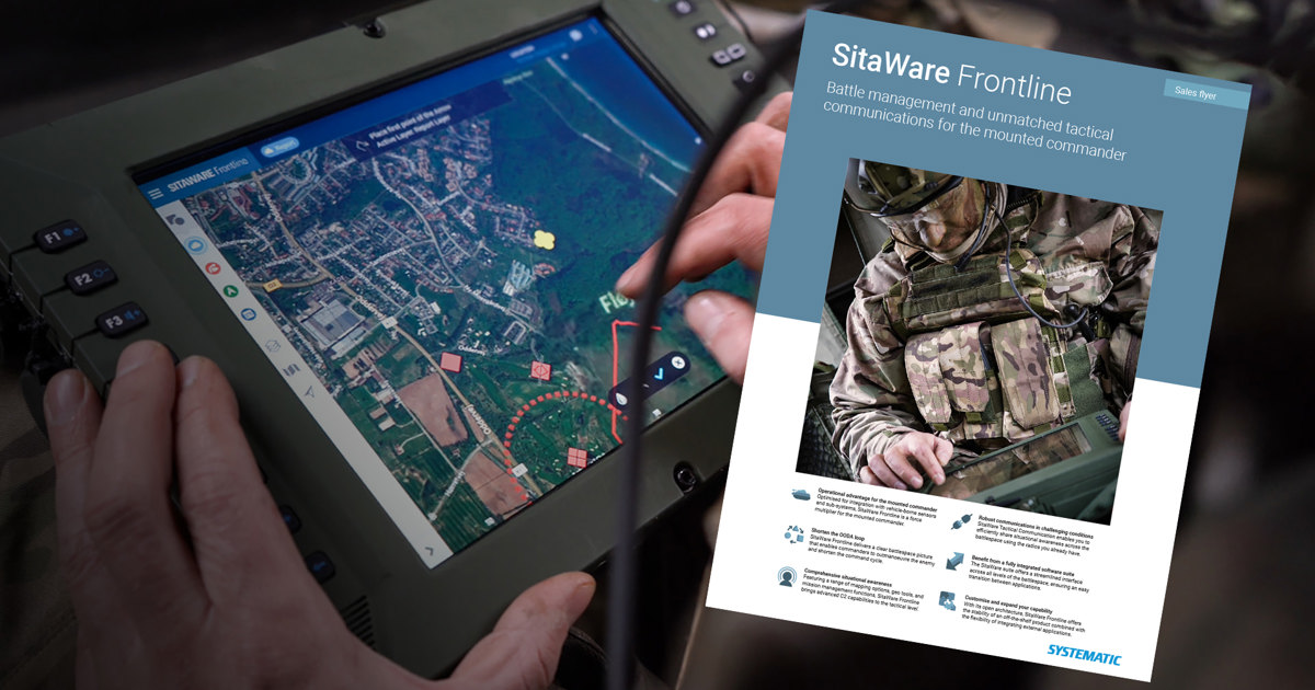 SitaWare Frontline Flyer – Tactical Efficiency Unleashed