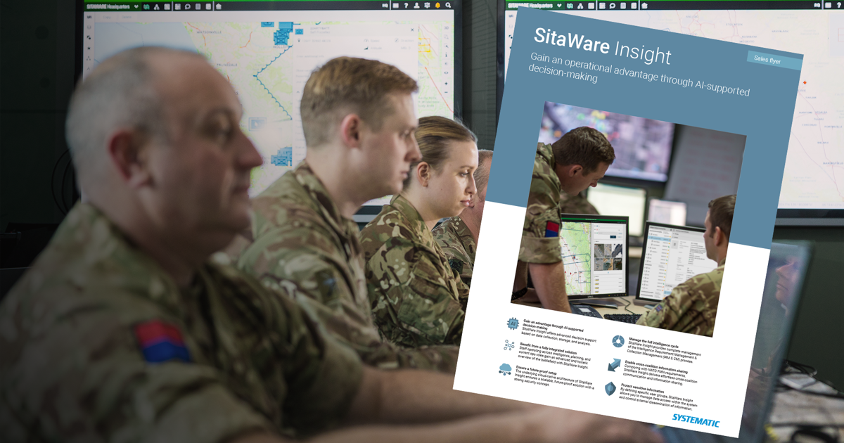 SitaWare Insight - Advanced Decision Support Tool for Commanders